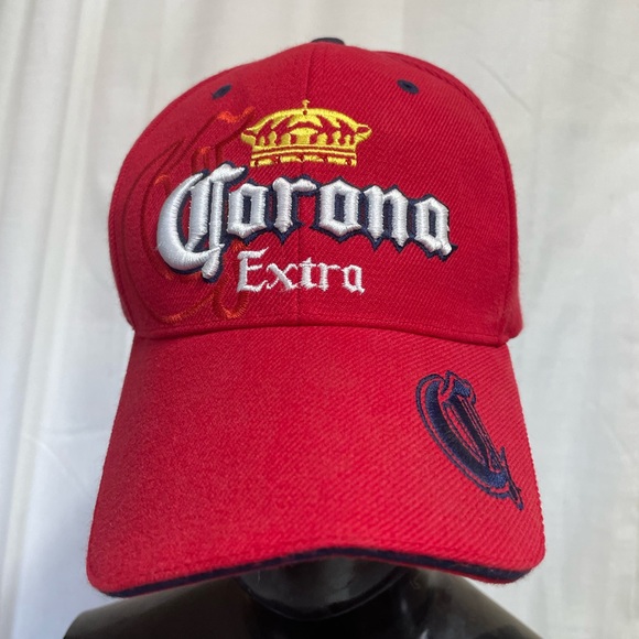 sports &. caps | Accessories | Corona Extra Red And White Adjustable ...